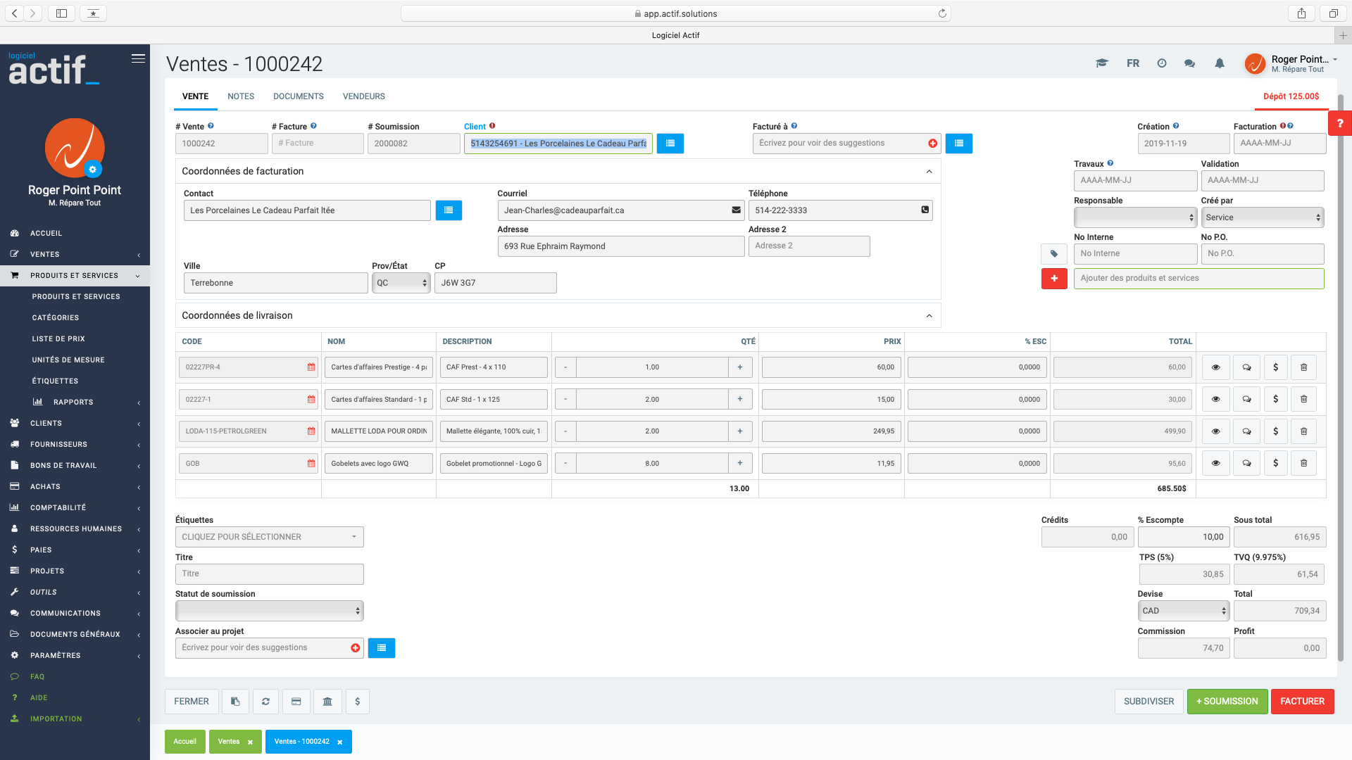 GEM-WORK - Comment créer une facture